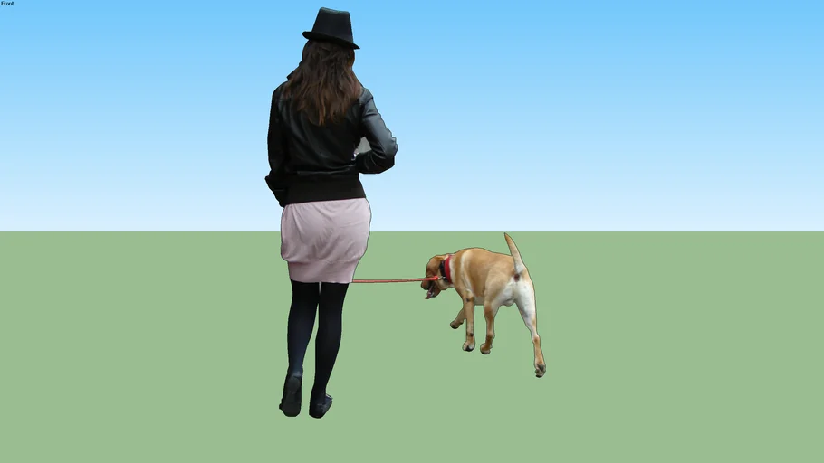 girl with dog | 3D Warehouse
