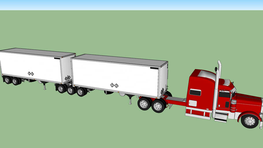 B-train double trailer | 3D Warehouse
