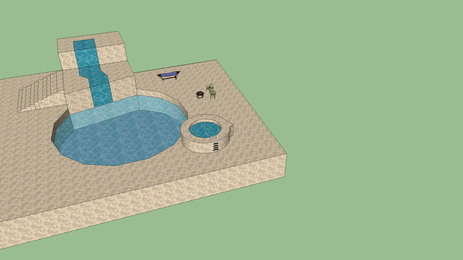 waterfall and pool | 3D Warehouse
