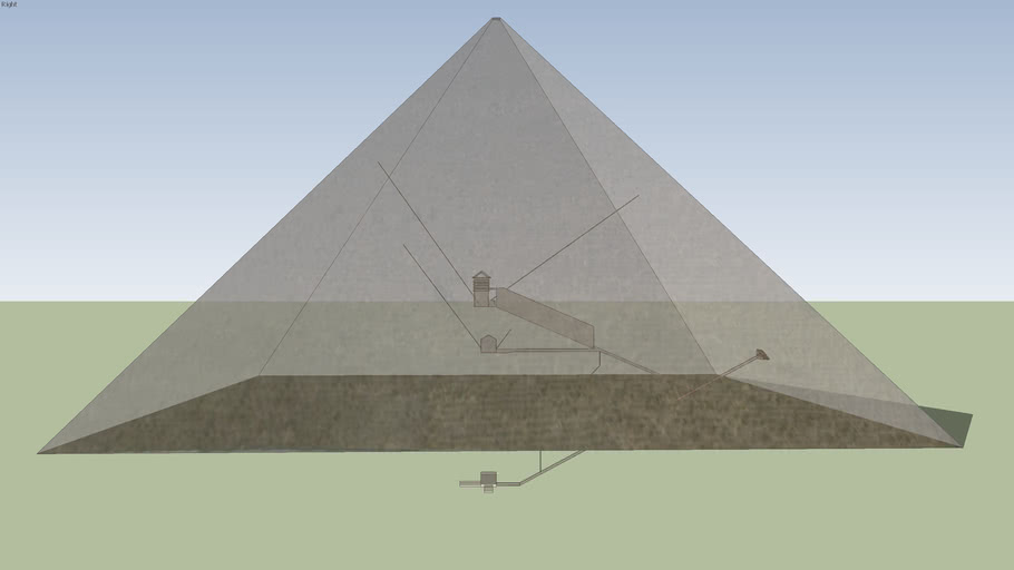 Great Pyramid of Giza with internal structures (to scale) | 3D Warehouse