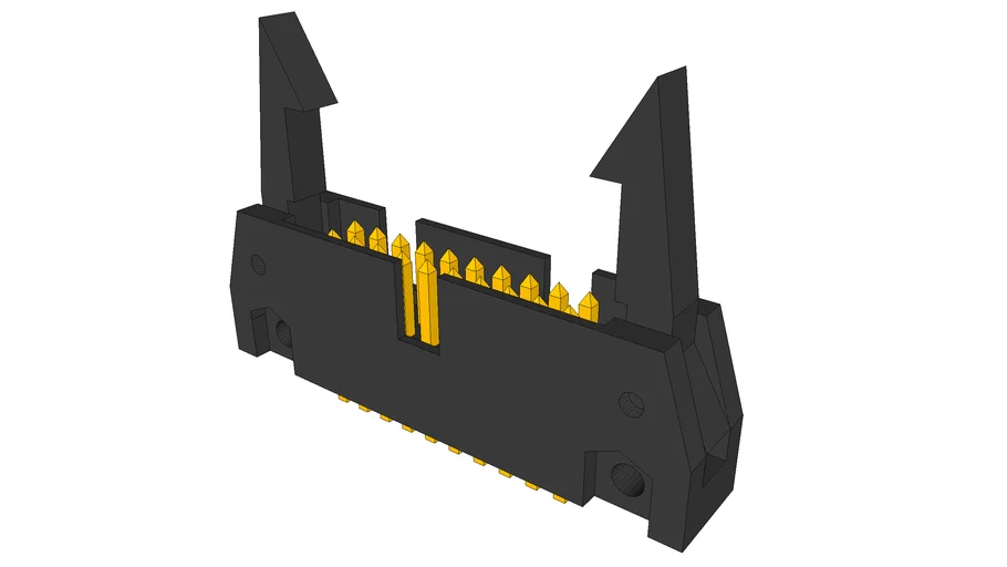 20 pin cable connector with ejector | 3D Warehouse