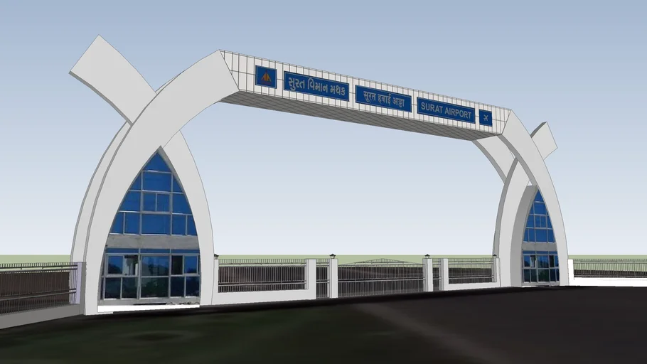 Surat Airport Gate | 3D Warehouse