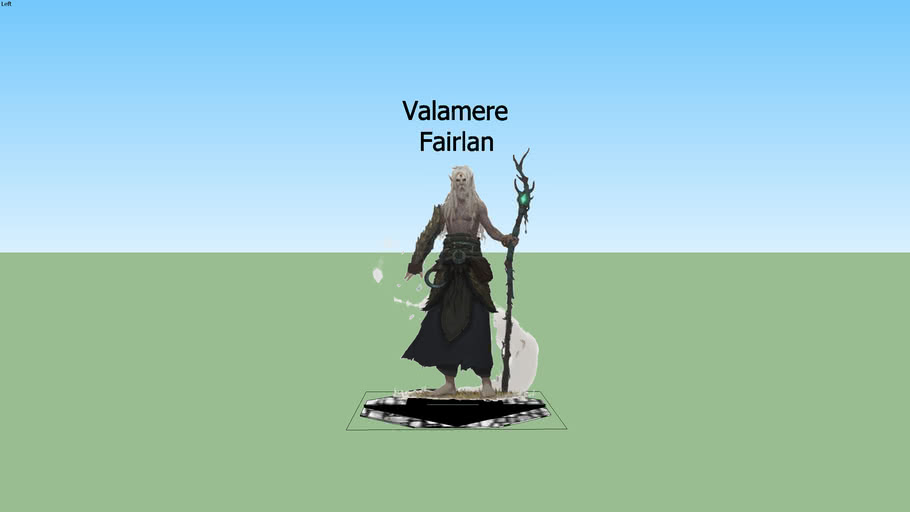 2D Ancient High Elf Wizard Miniature | 3D Warehouse