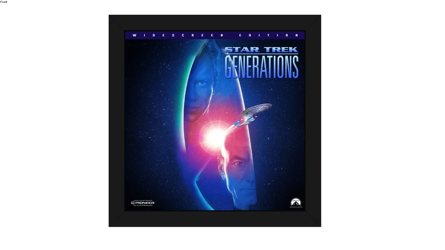 Framed Star Trek: Generations Laserdisc Cover | 3D Warehouse