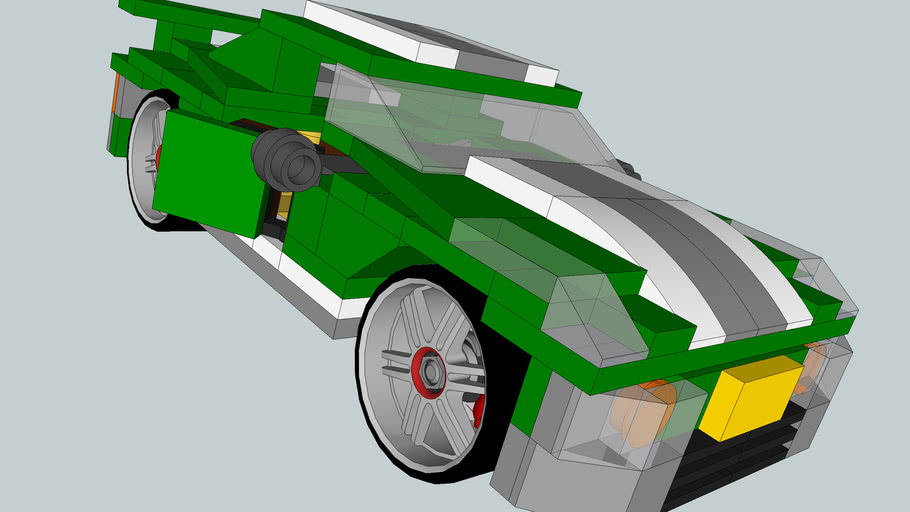 green lego racing car | 3D Warehouse
