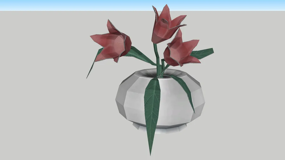 Vase with flowers | 3D Warehouse