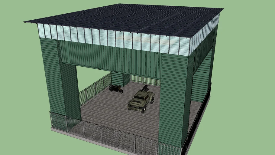 Off Grid Cargo Container Castle | 3D Warehouse