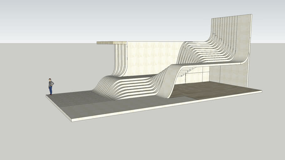 Landscape viewing platform, with element of waves | 3D Warehouse