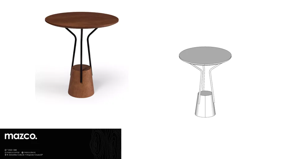 MAZCO - MJ - MESA LATERAL PALLI | 3D Warehouse