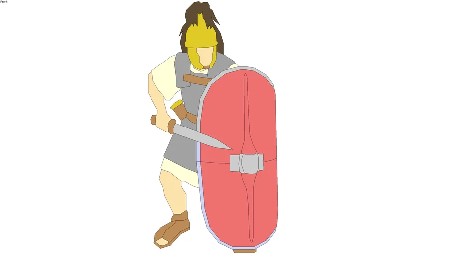 2D_Man_Roman legionary_late republic | 3D Warehouse