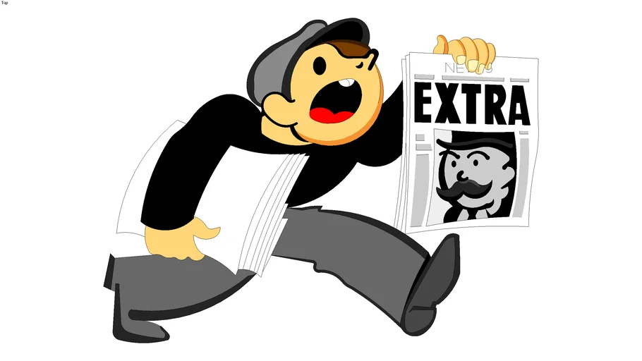 Extra Extra Newsboy | 3D Warehouse