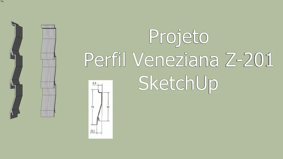 Perfil Lambri veneziana Z-201 | 3D Warehouse