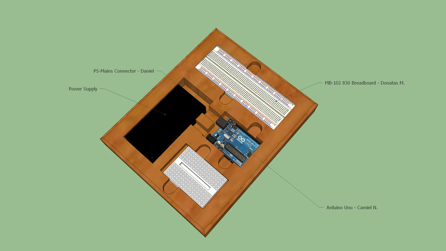 Arduino Uno Wooden Tray | 3D Warehouse