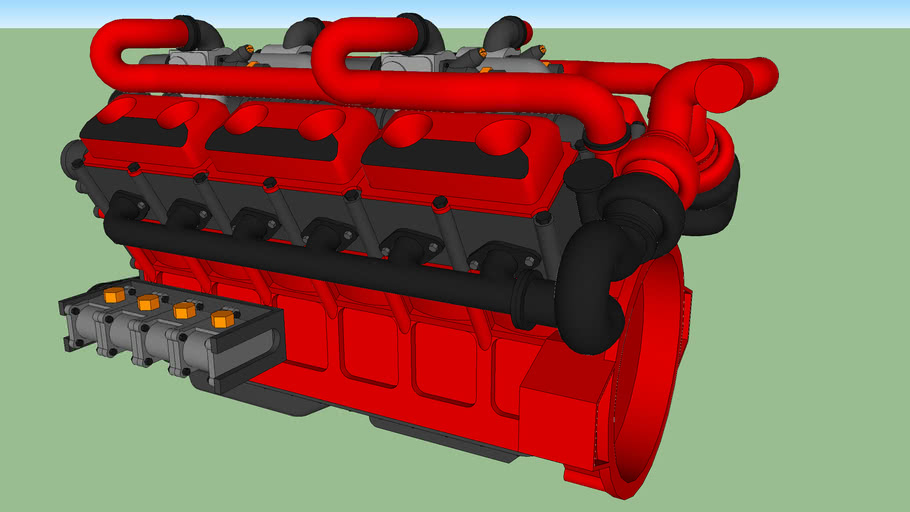 motor v12 diesel | 3D Warehouse