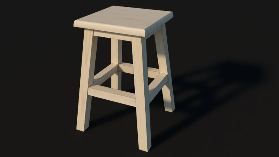 Stool - Square Stool | 3D Warehouse
