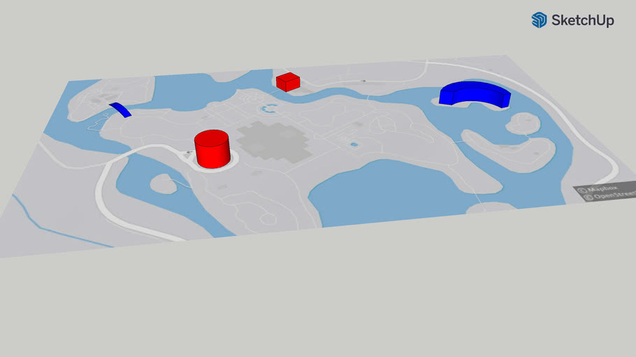 Red and Blue Map Data | 3D Warehouse