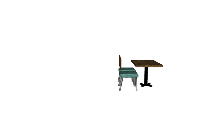 4 Top Table with 2 Chairs | 3D Warehouse