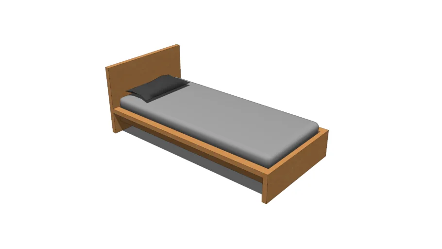 SIMPLE SINGLE BED | 3D Warehouse