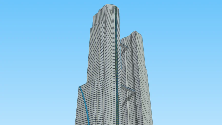 Detective Conan Tokiwa Twin Tower Building prototype B | 3D Warehouse