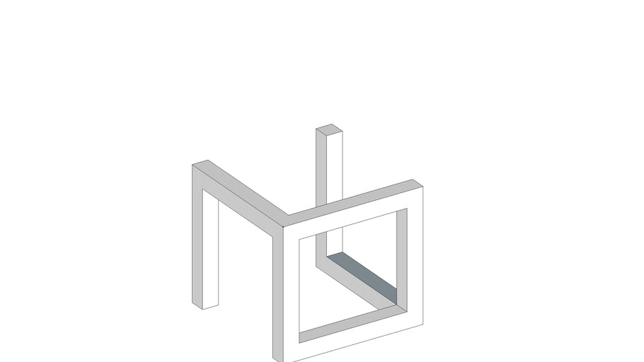 'Incomplete open cube' Sol LeWitt | 3D Warehouse