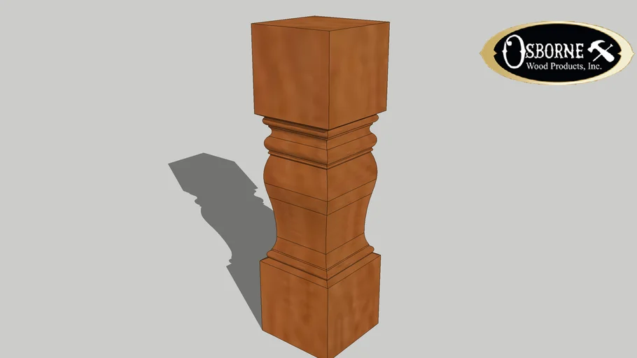 Square Heritage Coffee Table Leg (18' x 5') | 3D Warehouse