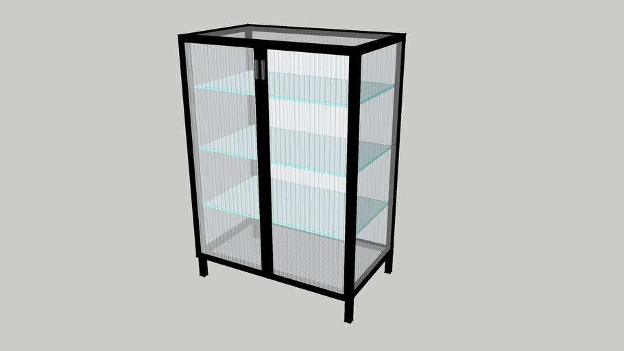 CB2 Odean Small Glass Cabinet | 3D Warehouse