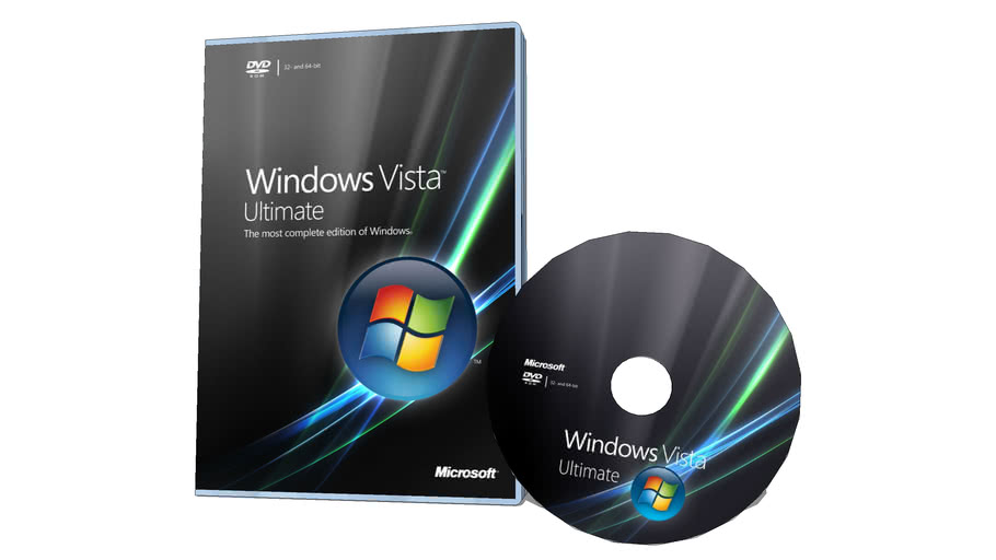 Windows Vista Ultimate Box & CD | 3D Warehouse