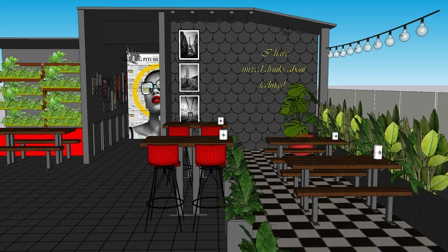 Roof top bar area | 3D Warehouse