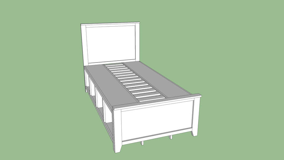 Storage twin bed | 3D Warehouse