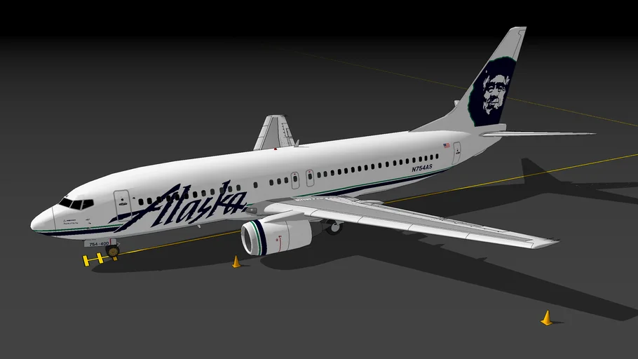 Alaska Airlines 737-4Q8 (2013) | 3D Warehouse