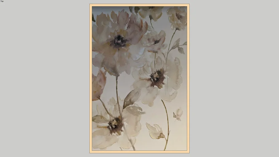 floral beige art | 3D Warehouse