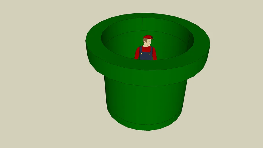 Mario In Warp Pipe | 3D Warehouse