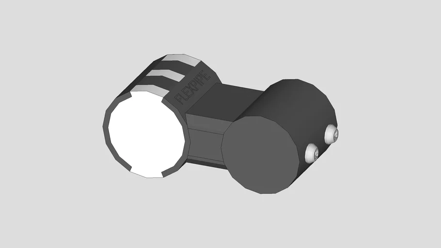 HJ-23 : Double pipe hinge set steel bk | 3D Warehouse