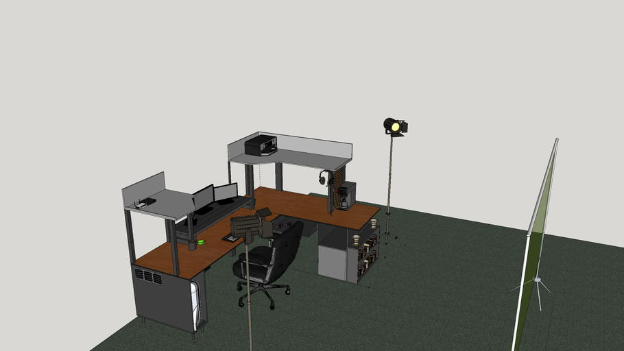 Streaming Studio Desk | 3D Warehouse