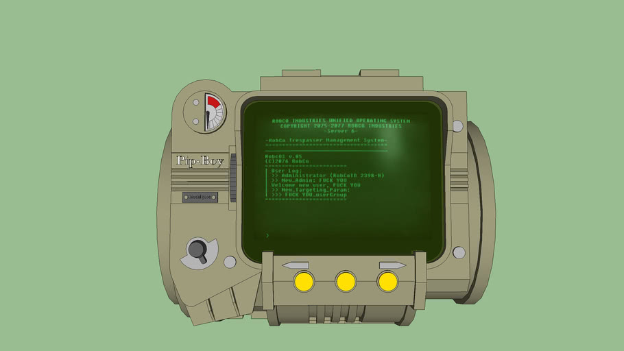 Pip Boy 3000 A | 3D Warehouse