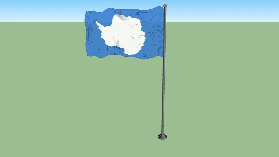 Proposed flag of Antarctica (Graham Bartram) | 3D Warehouse