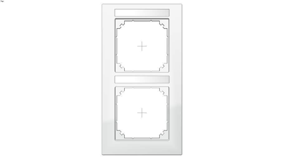 M-Plan frame, 2-gang with labelling option, vertical installation ...
