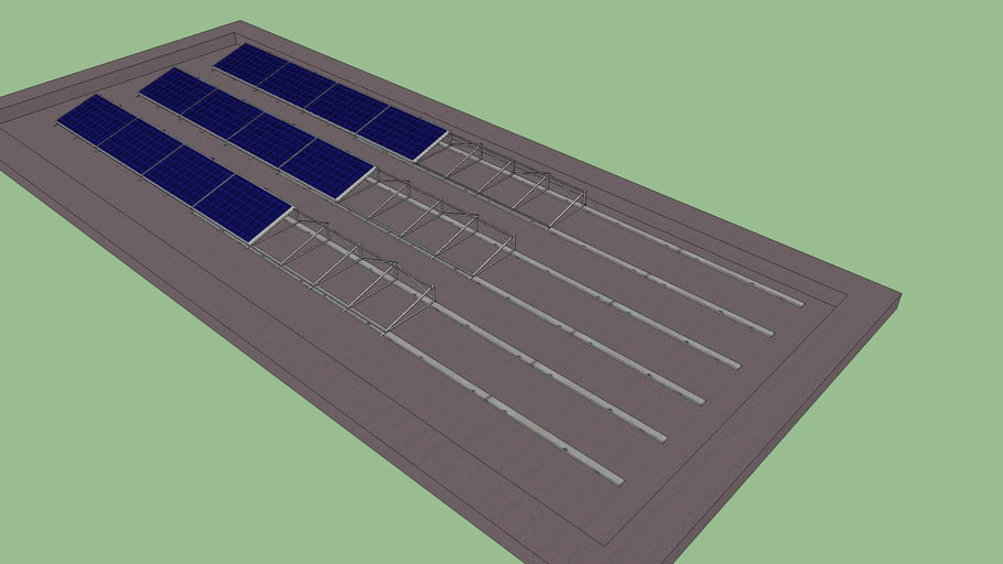6 X 200Watt Solar panels on a 30 degree frame 2 | 3D Warehouse