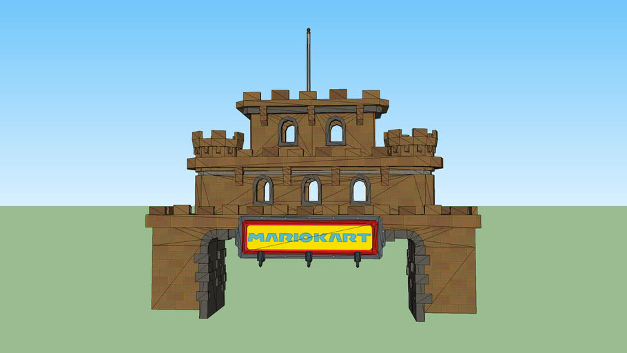 Mario Kart 'Start Gate PackunSlider' (MK8 model) | 3D Warehouse