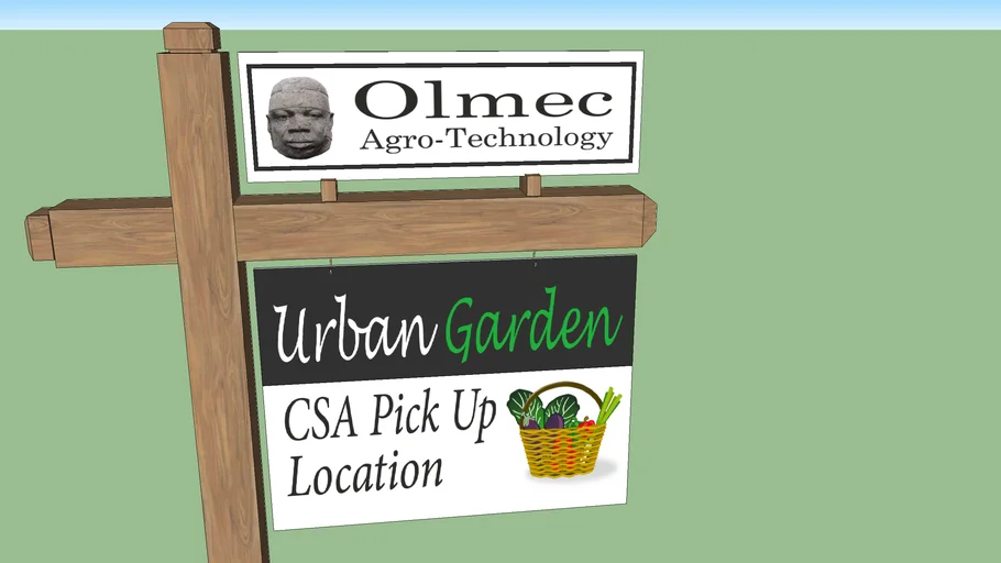 Olmec Agro Tech sinage | 3D Warehouse