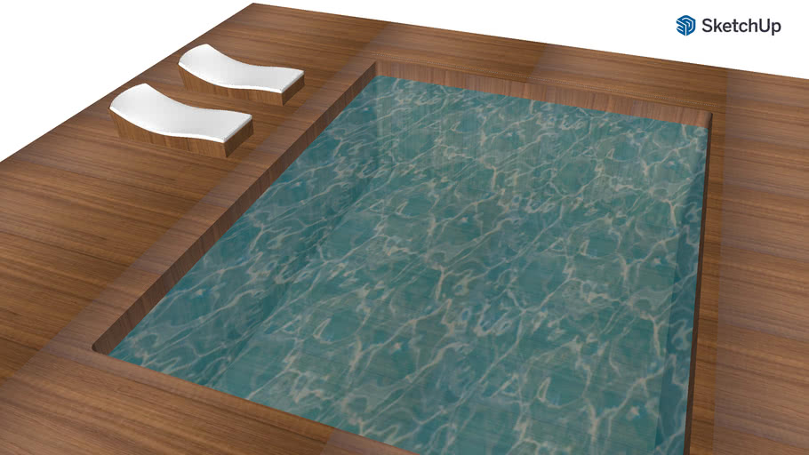 Pool with beach chairs | 3D Warehouse