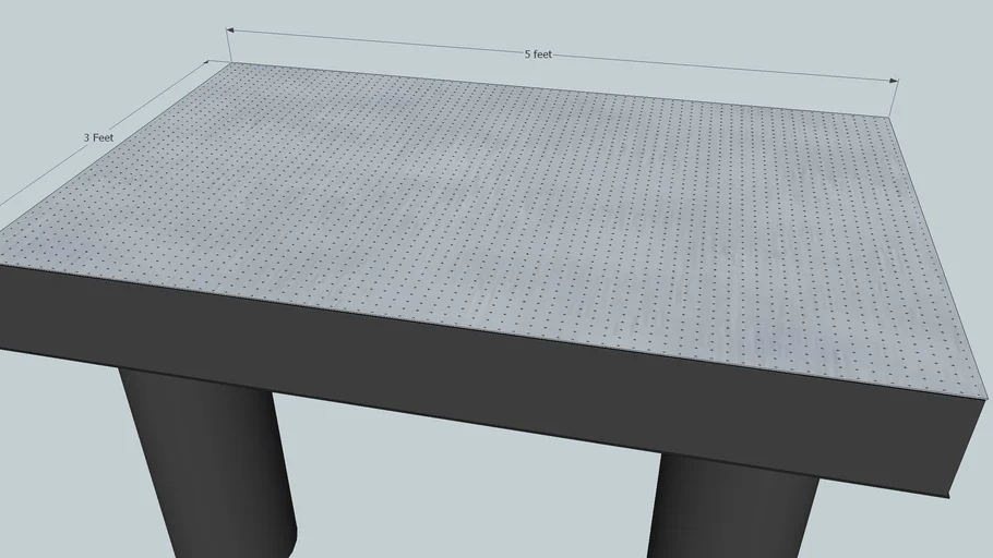 Optical Isolation Table 5x3 Feet | 3D Warehouse