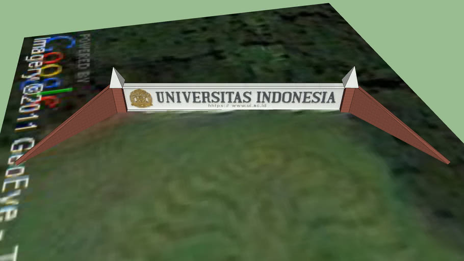 Universitas Indonesia Signboard | 3D Warehouse