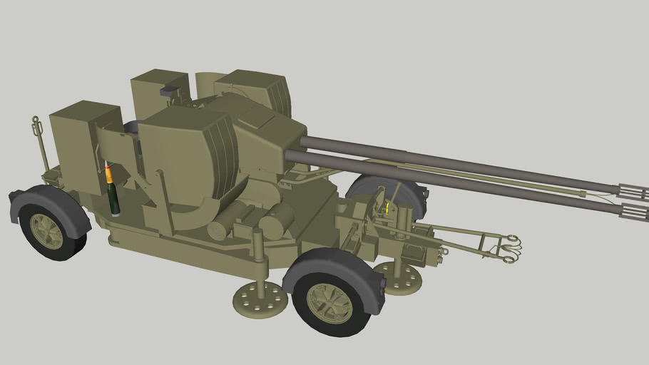 Oerlikon 35 mm Twin Gun | 3D Warehouse