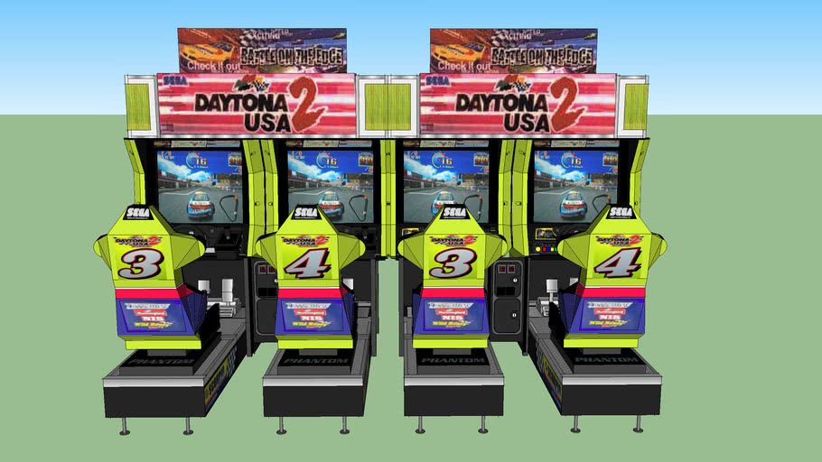 Daytona USA 2 arcdae game (4 Player) | 3D Warehouse