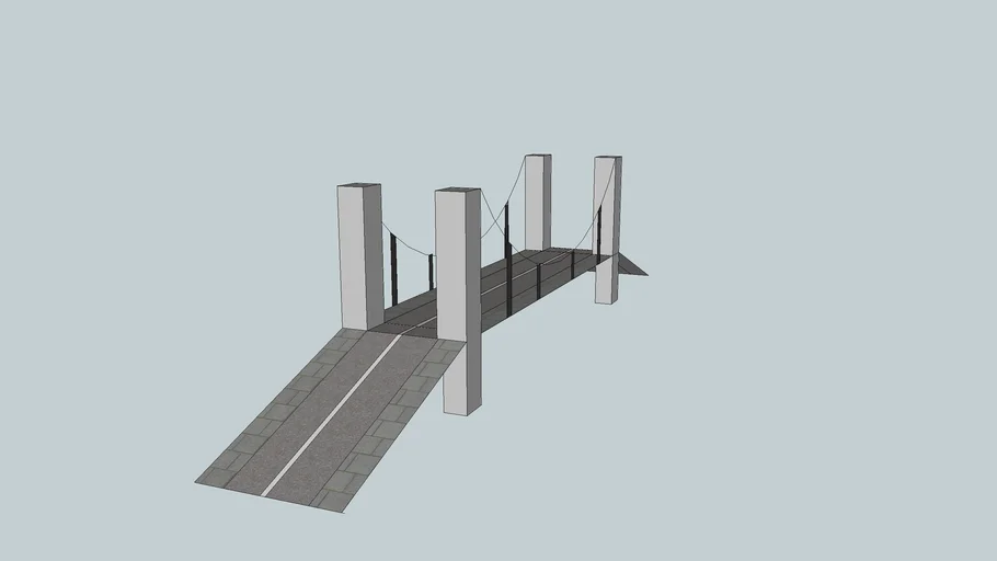 suspension bridge | 3D Warehouse