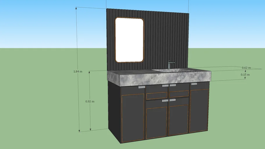 vanity counter | 3D Warehouse