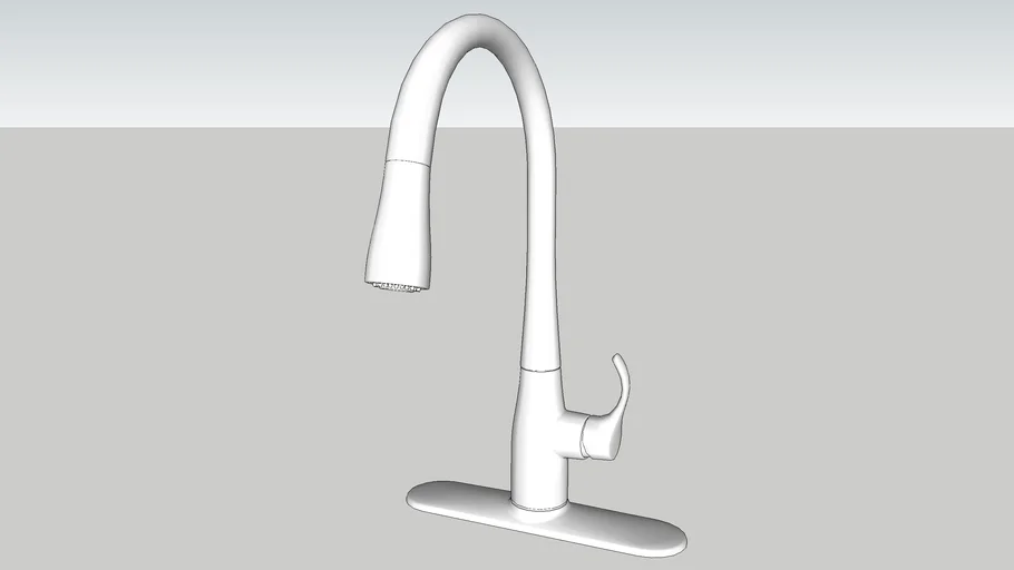 K-596 Simplice(R) single-hole or three-hole kitchen sink faucet with 16 ...