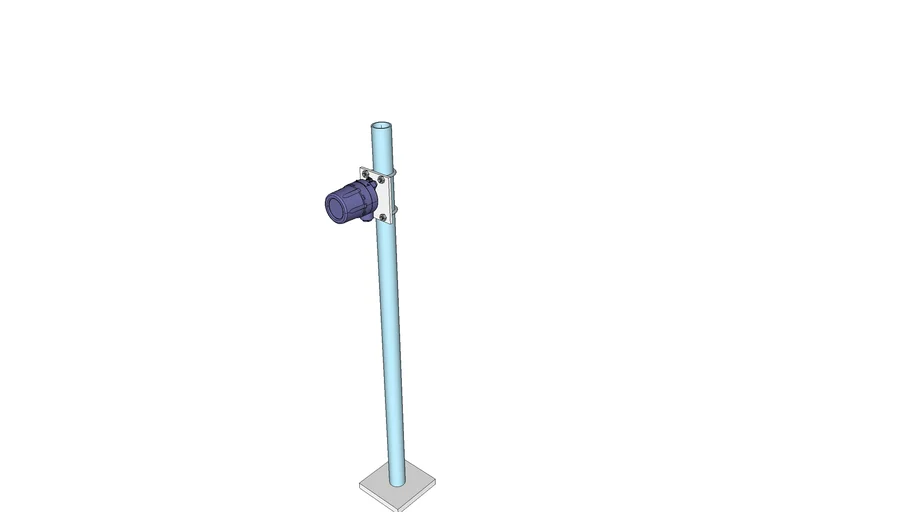 Local indicator mounted on pipe stand | 3D Warehouse