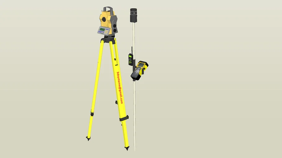 Trimble 5600 DR200 - Pôle Power et terminal TSCII | 3D Warehouse